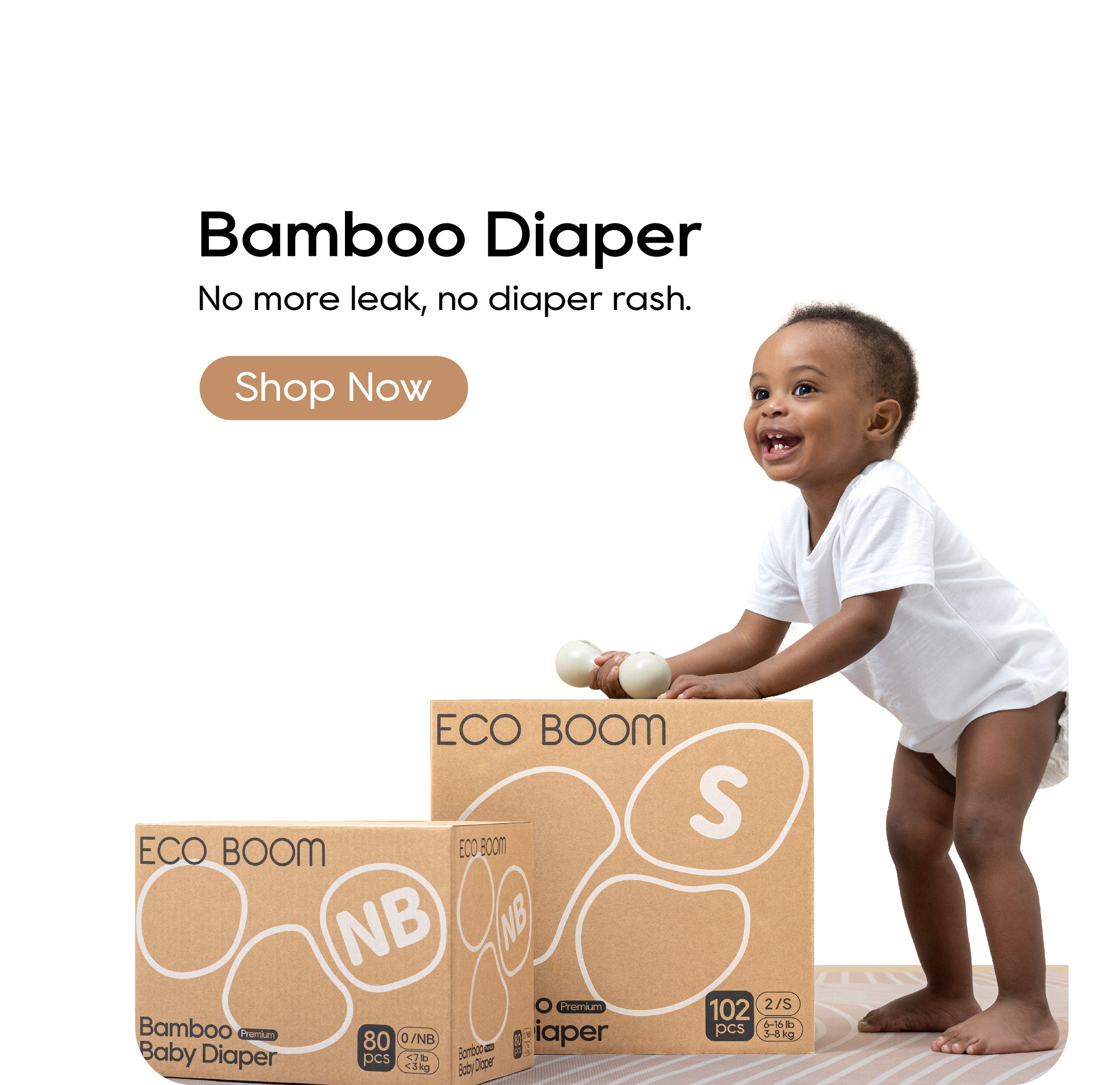 Bamboo baby Diaper-Hypoallergenic skin-safe | ECO BOOM